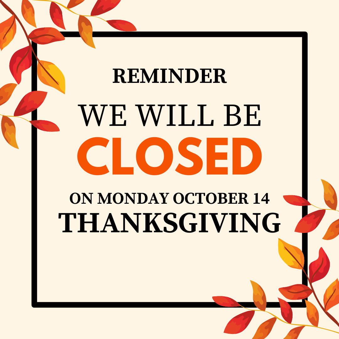 Reminder - Closed for Thanksgiving - Spartans Aquatic Club